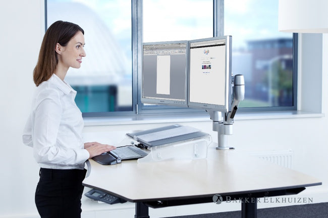 SpaceCo Space-arm Dual Monitor Arm | Ergonomic Clamp Mount